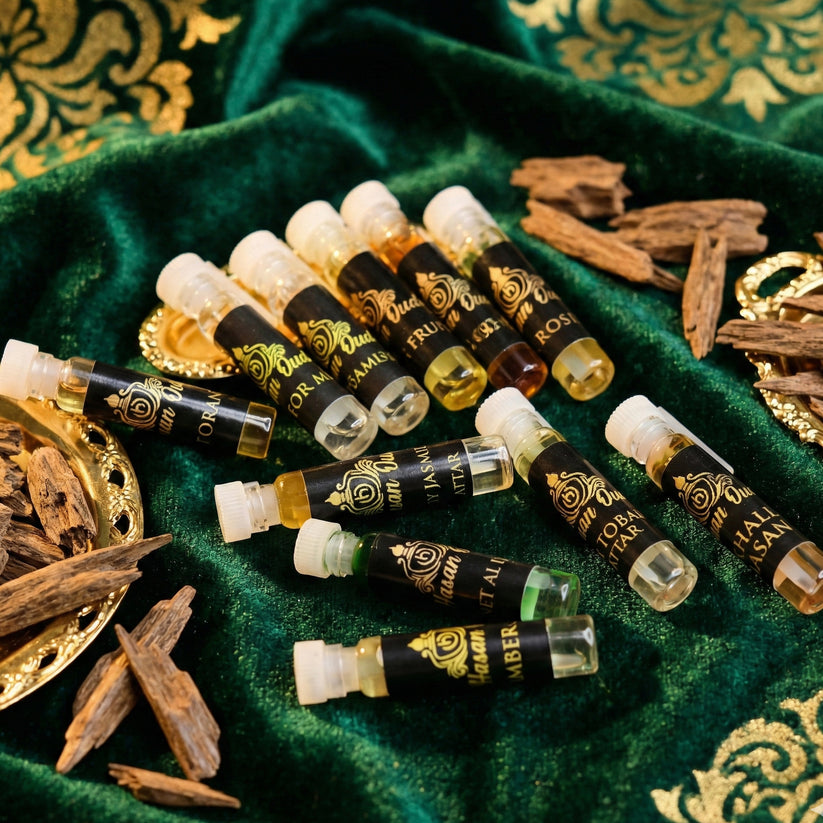 Hasan Oud Premium Attar Sample Set of 10 Long Lasting Attar Oils