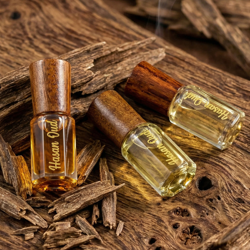 Oud Attar Combo By Hasan Oud 3 x 6ML